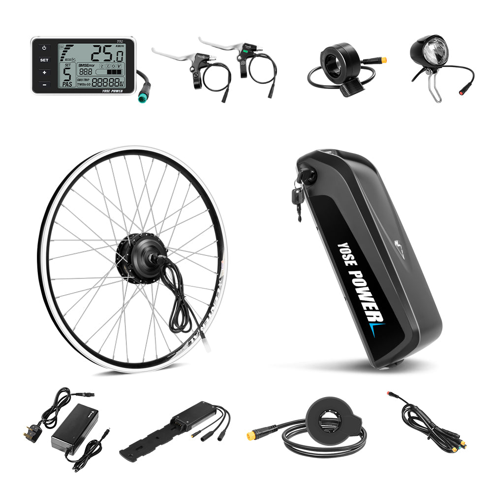 36V250W 26"/28" Front E-Bike Conversion Kit + 36V15.6Ah HL Plus Batter ...